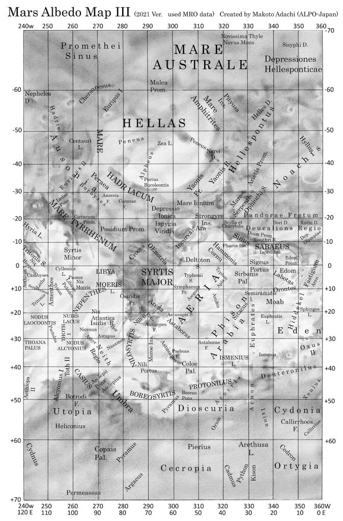 Maps of Mars – British Astronomical Association