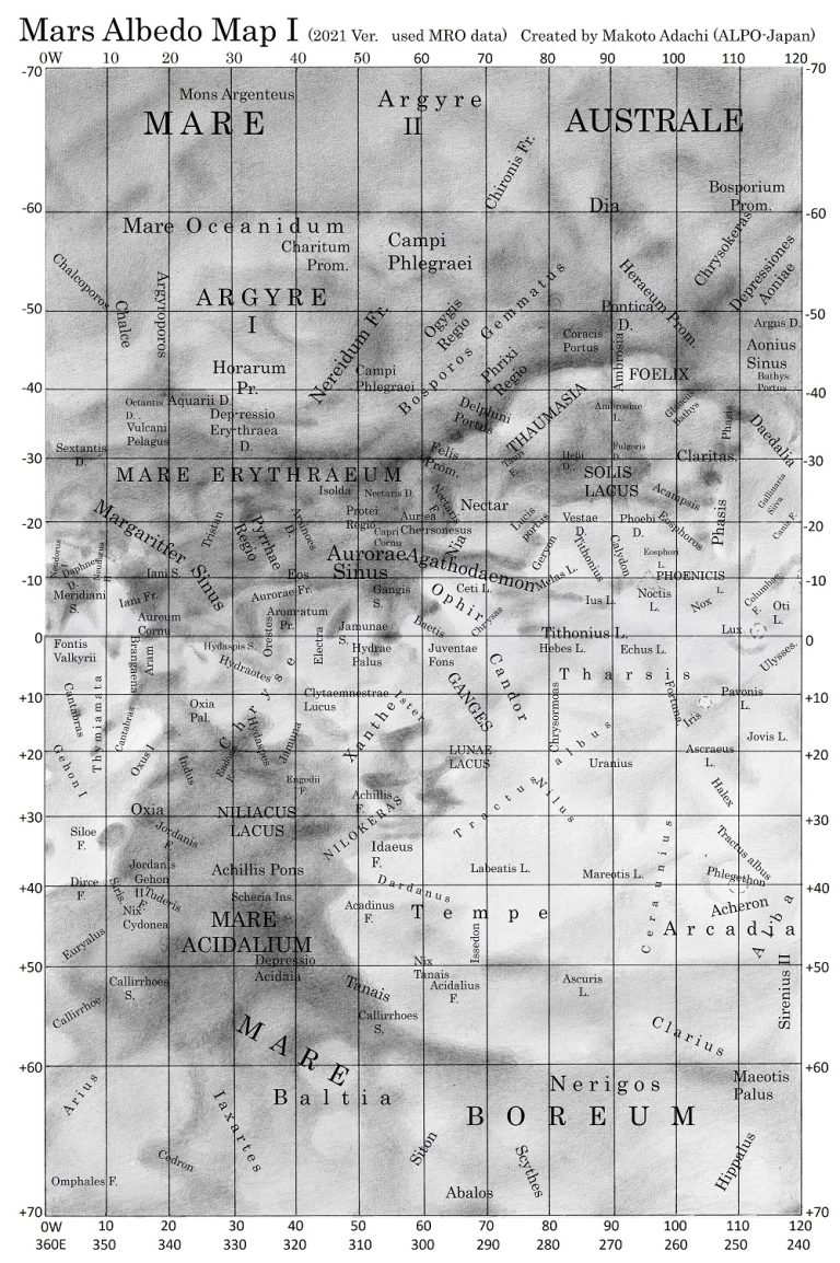 Maps of Mars – British Astronomical Association