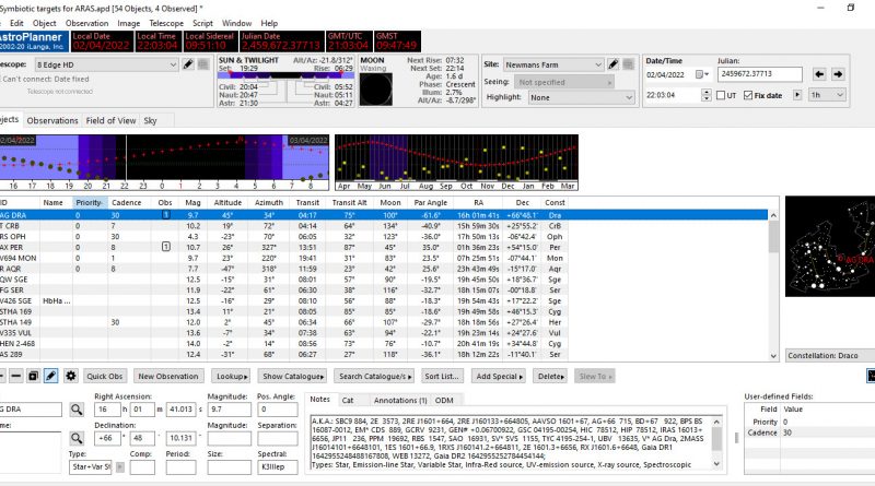 ARAS symbiotic target list for Astroplanner – British Astronomical ...