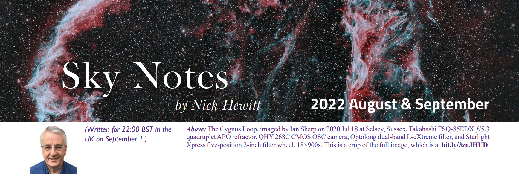 Sky notes for 2022 August & September – British Astronomical Association