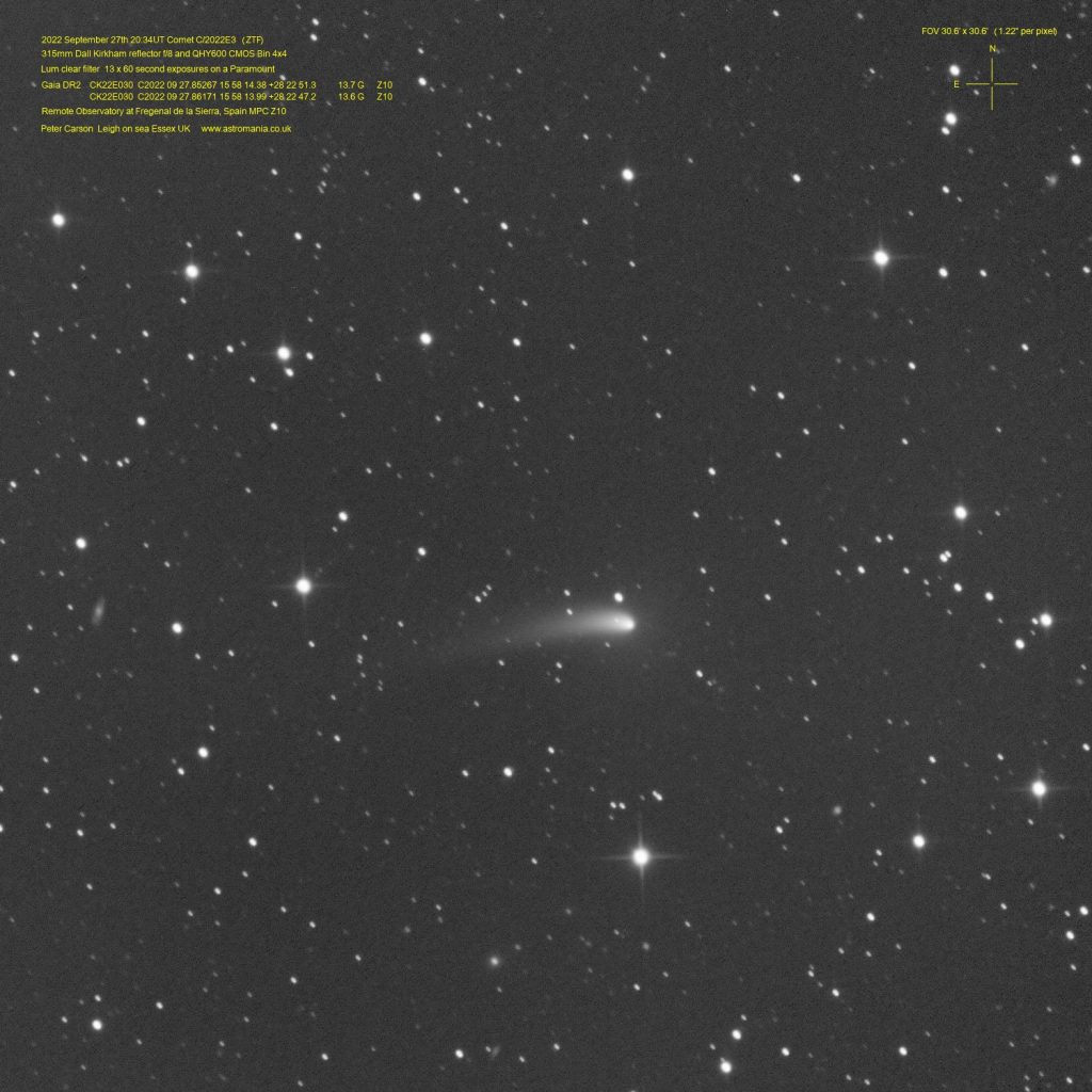 Comet of the month: C/2022 E3 (ZTF) – British Astronomical Association