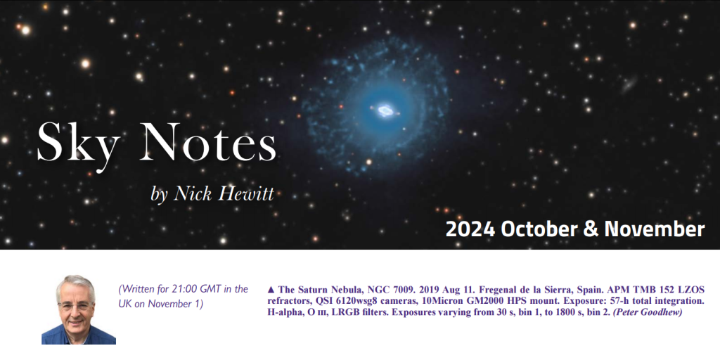 Sky notes for 2024 October & November – British Astronomical Association